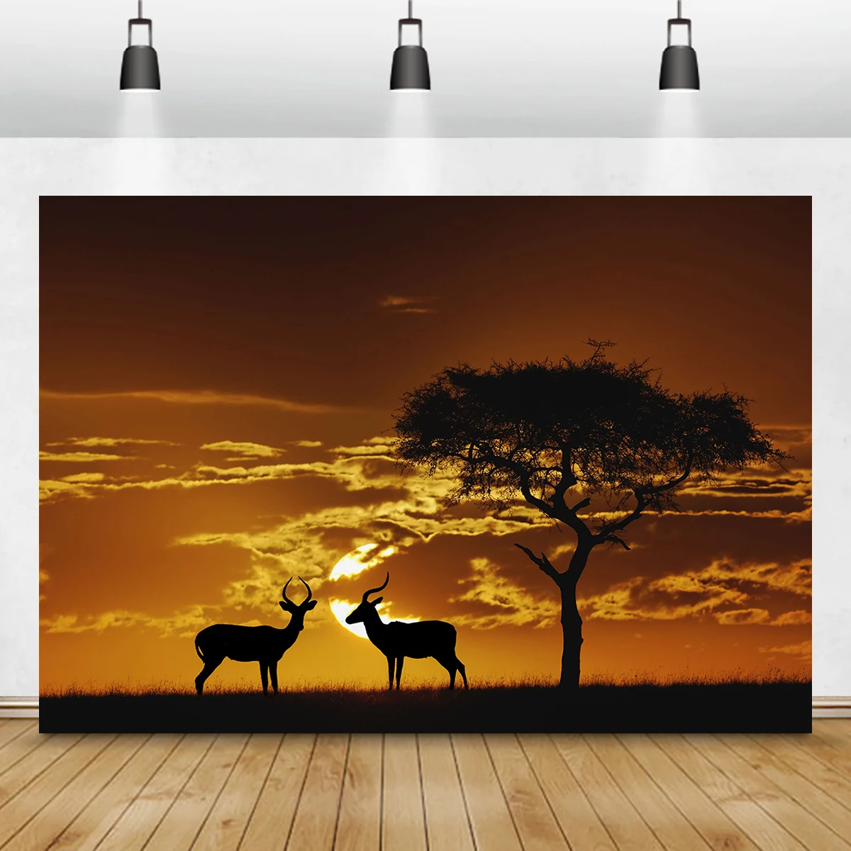 African-Savannah-Sundown-Sunset-Photography-Africa-Animals-Deer ...