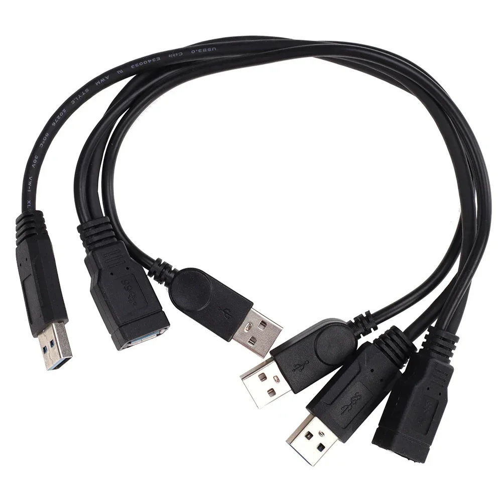 100pcs-USB-3-0-Female-to-Dual-USB-Male-Extra-Power-Data-Y-Extension ...
