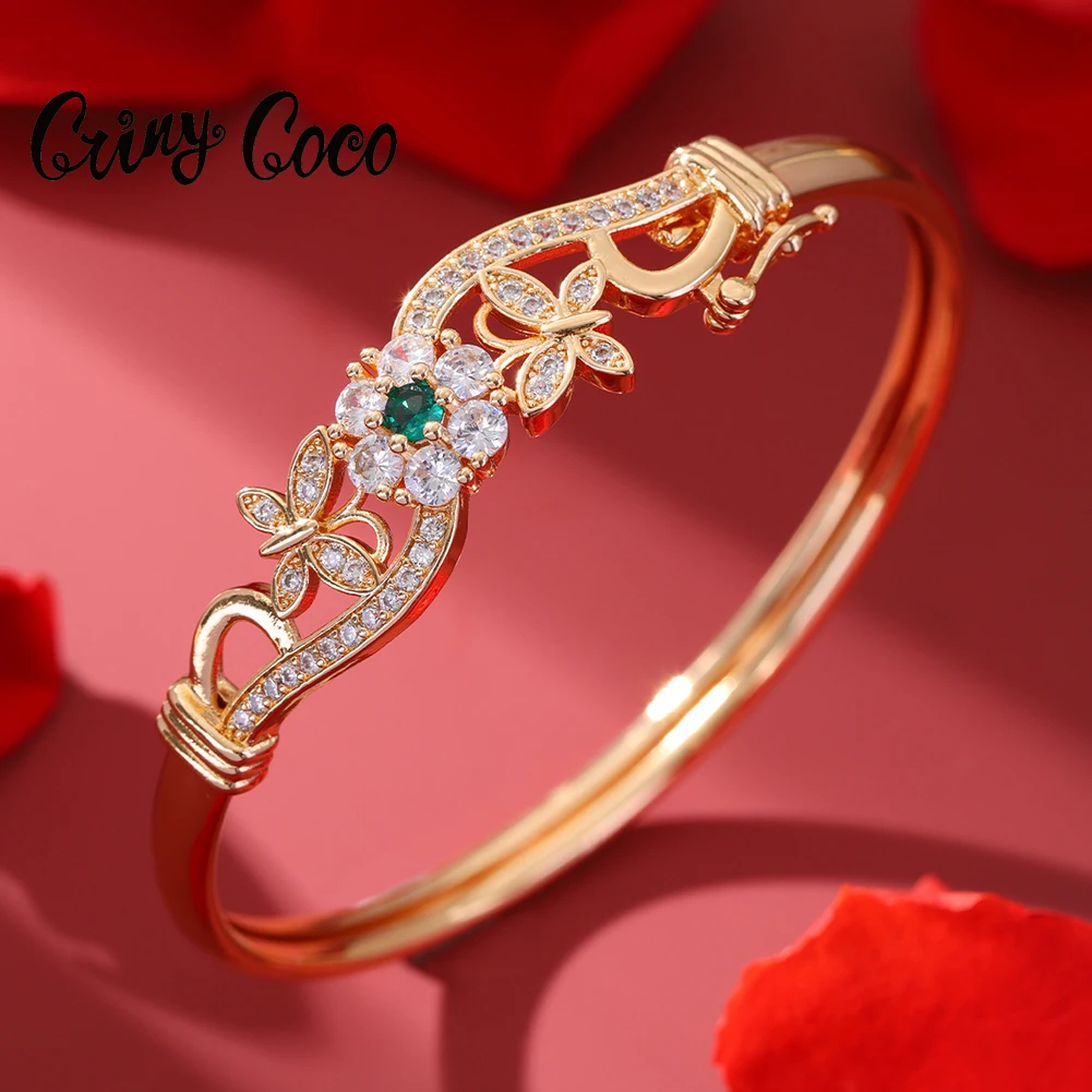 Women-s-Luxury-Designer-Butterfly-Bangle-Stainless-Steel-Flower-Jewelry ...