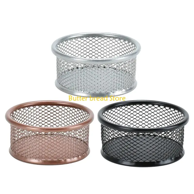 W89C Circular Metal Paper Clip Dispenser Desk Paperclip Organiser ...