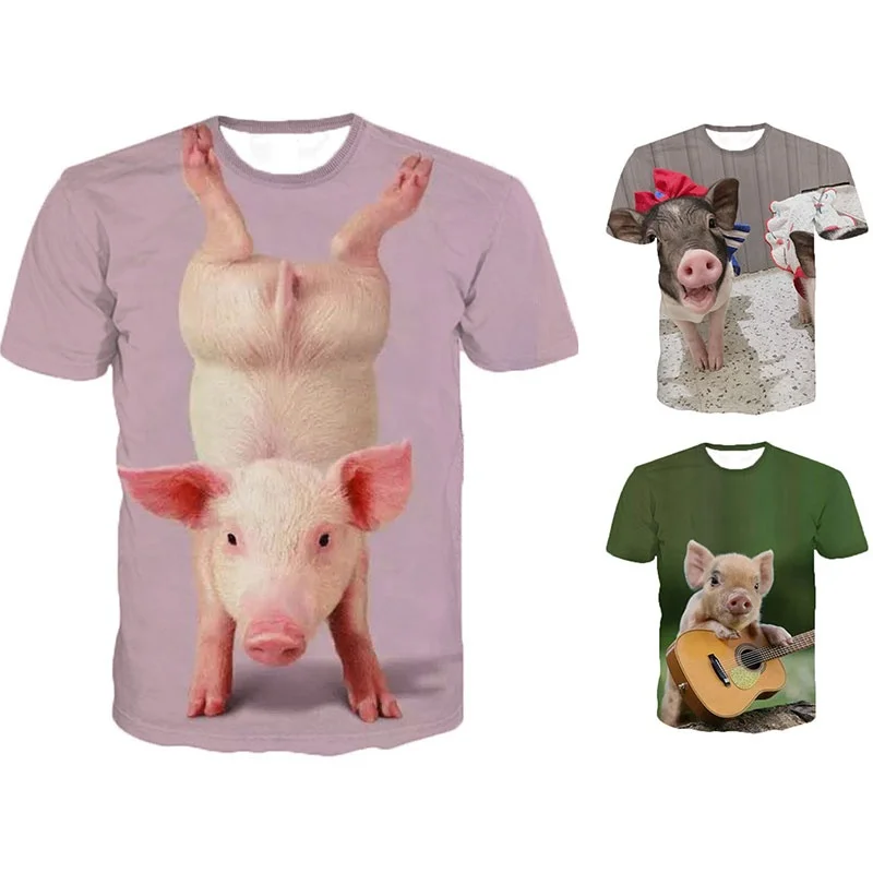 New-Men-s-Ladies-Kids-Casual-T-shirts-Cute-Animals-Funny-Pet-Pig-Print ...