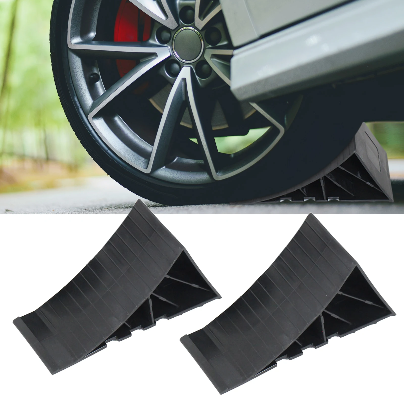 2-Pieces-Rubber-Wheel-Chocks-Replaces-Rubber-Wheel-Chocks-for-Car-Auto ...