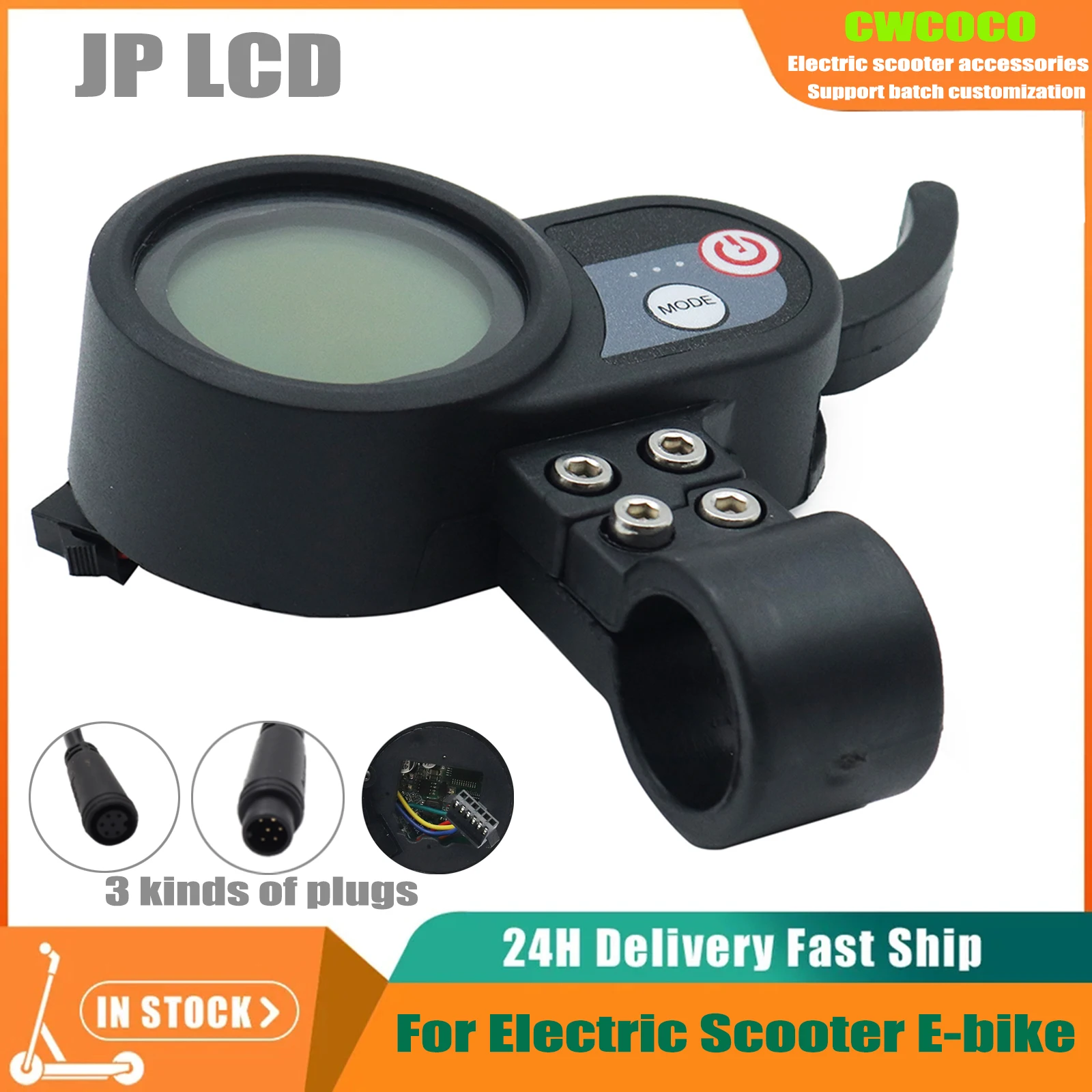 Electric-Scooter-LCD-Display-JP-Throttle-36V-48V-52V-60V-With-USB ...