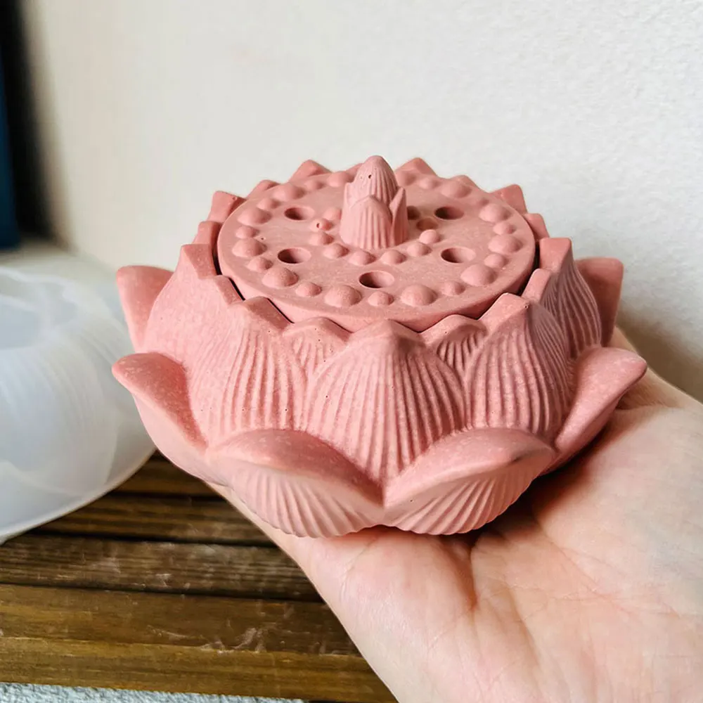 Lotus-Aroma-Stove-Concrete-Mold-Lotus-Bowl-Cement-Candle-Vessel-Epoxy ...