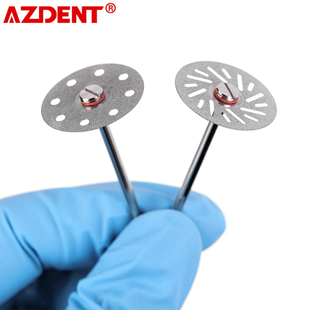 AZDENT-Dental-10Pcs-Lab-Thin-Diamond-Disc-Cutting-Double-Side-Grit-Disk ...