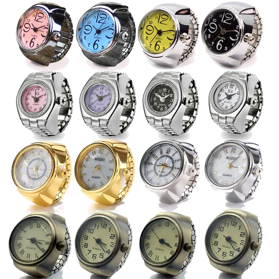 Quartz Finger Watch Ring for Women Men Couple Rings Digital Watches ...