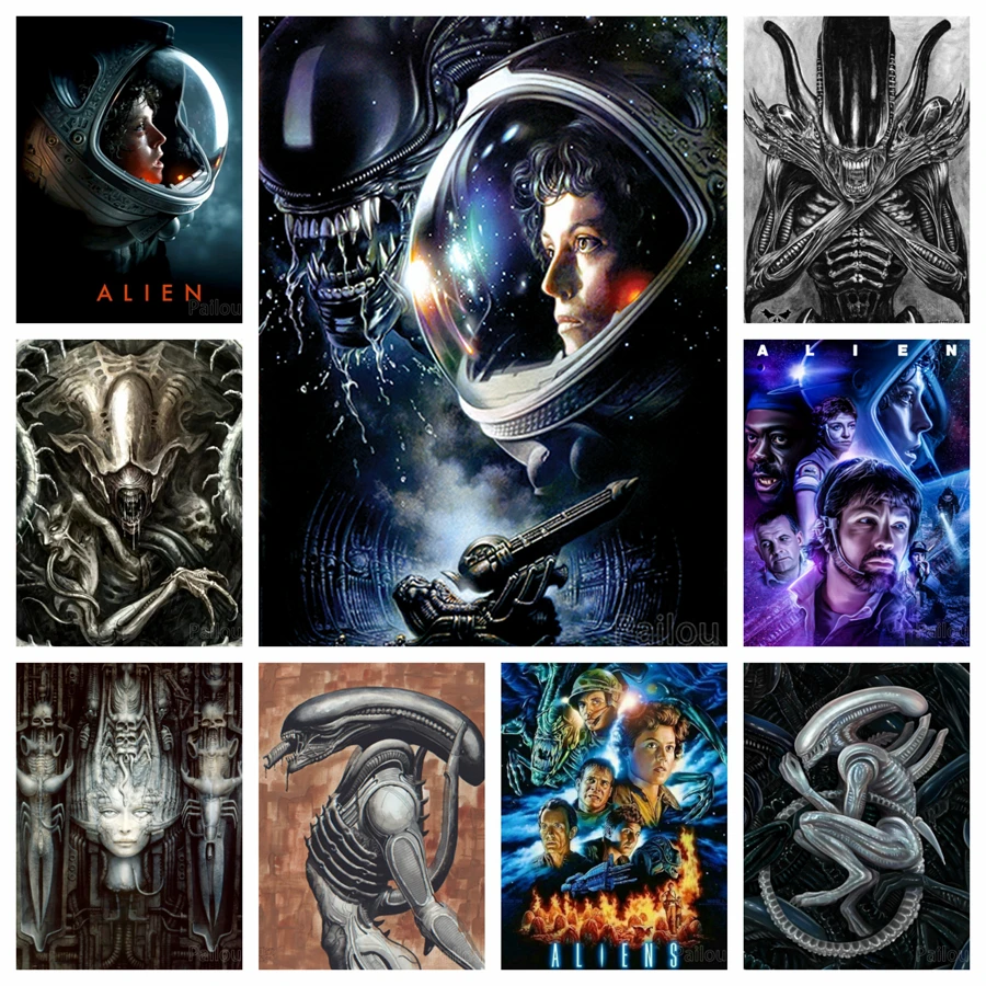 Alien Covenant Horror Movie Diamond Painting Xenomorph Science Fiction ...