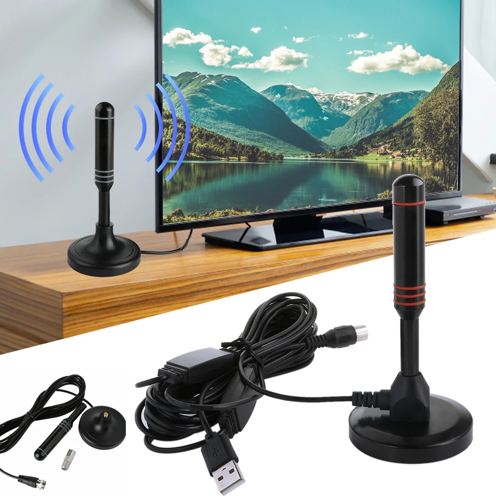 Antena-de-TV-port-til-receptor-Digital-con-Cable-coaxial-de-300cm-DVB-T ...