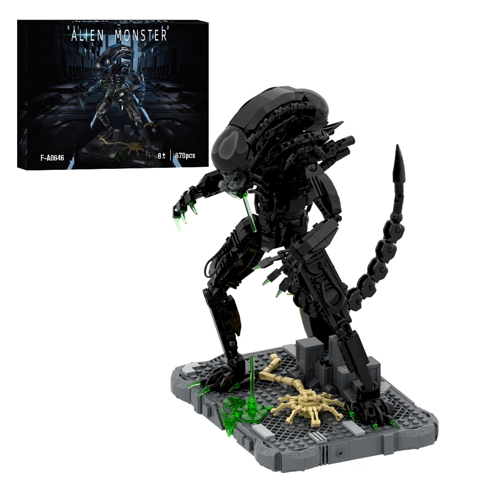 MOC-Alien-Drooling-Monster-Building-Blocks-Toys-Xenomorph-Movies ...