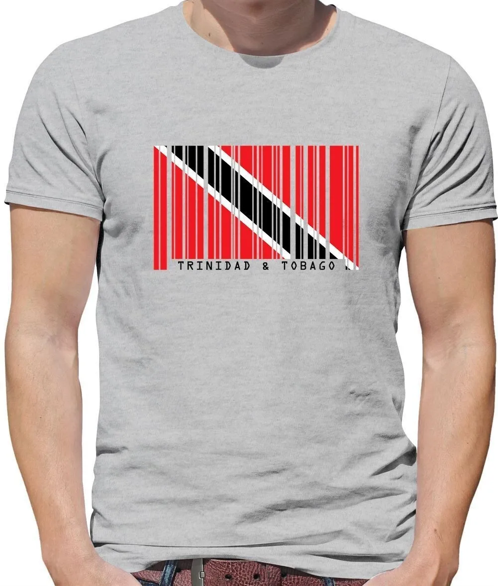 Trinidad and Tobago Barcode Style Flag - Mens T-Shirt - Port of Spain ...