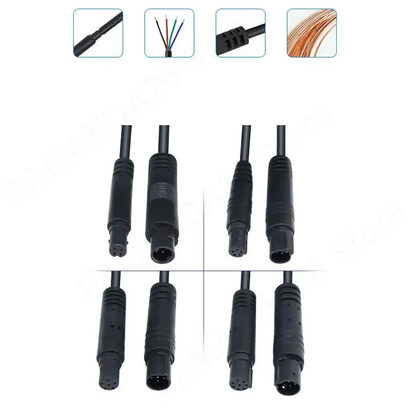 Male to Female Extension Cables Cord Car DVR Camera connector HD ...