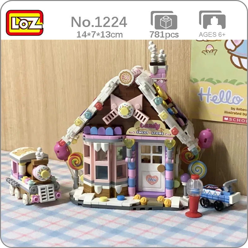 Loz 1224 Architecture Candy Sweet Store Chocolate House Balloon Train ...