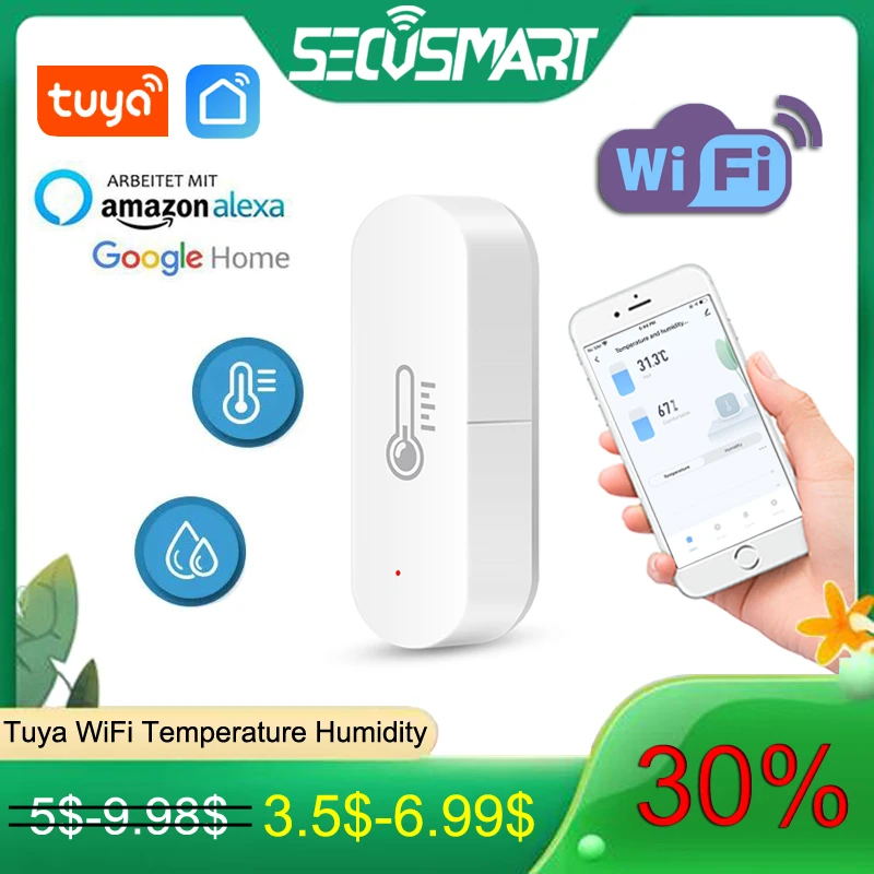 Tuya Smart Wifi Temperature Humidity Sensor Home - Wifi Temperature ...