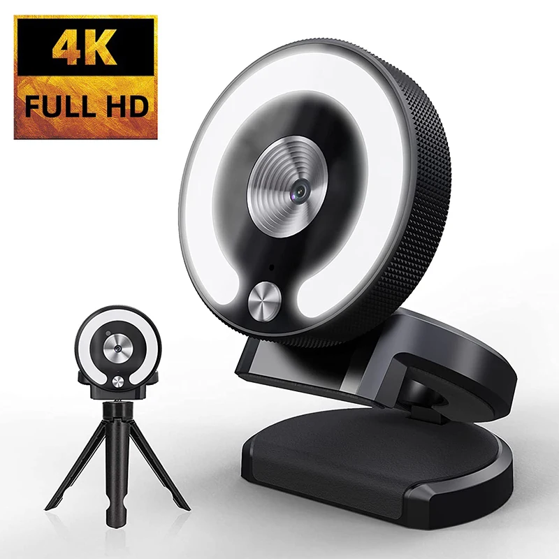 4K-Webcam-Full-HD-2K-Mini-Camera-with-Fill-Light-Laptop-PC-Computer ...