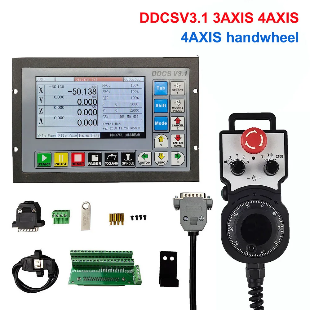 CNC-Controller-kit-3-4Axis-DDCSV3-1-500KHz-G-Code-All-Metal-Cases ...