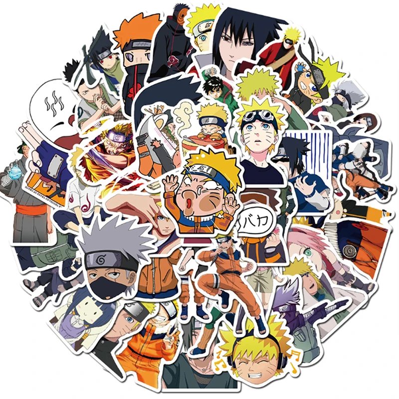 50pcs-Cartoon-Naruto-Stickers-Cool-Naruto-Waterproof-Sticker-Luggage ...