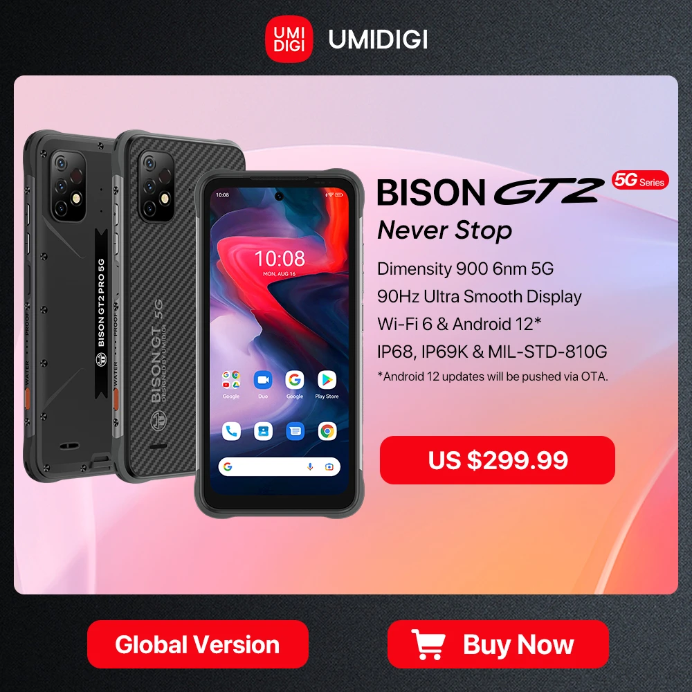 UMIDIGI BISON GT2/GT2 PRO 5G Phone Rugged Smartphone Android IP68 ...