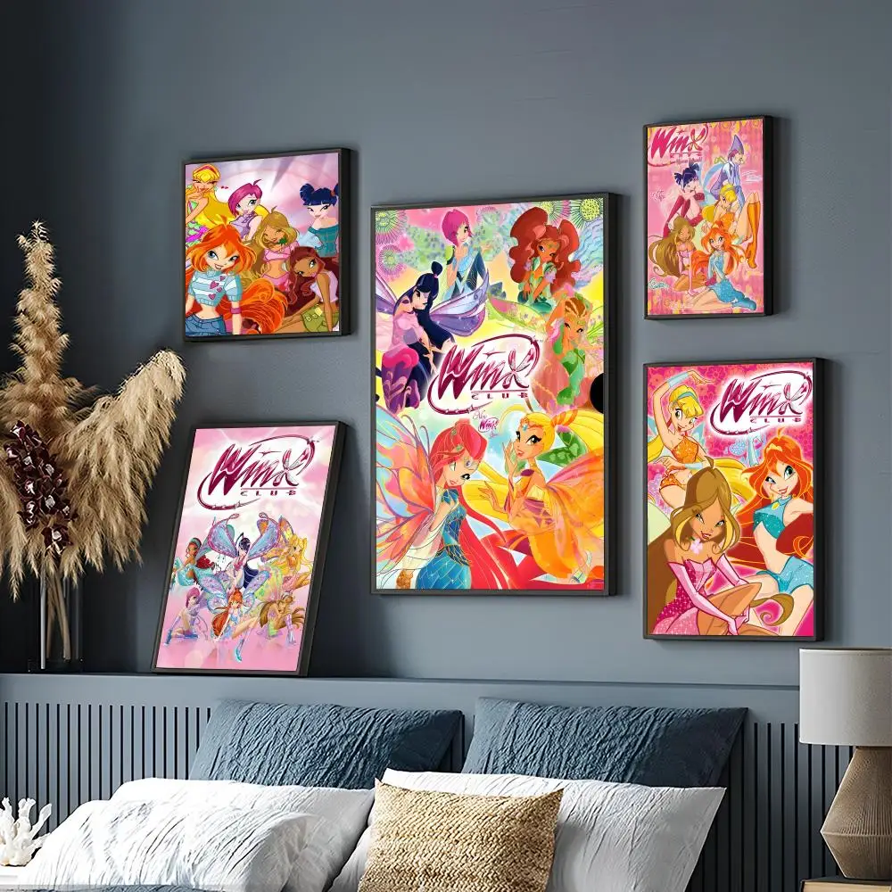 Girl-w-winx-Catoon-Clubs-Posters-p-ster-Adhesivo-de-pared-de-lujo-para ...