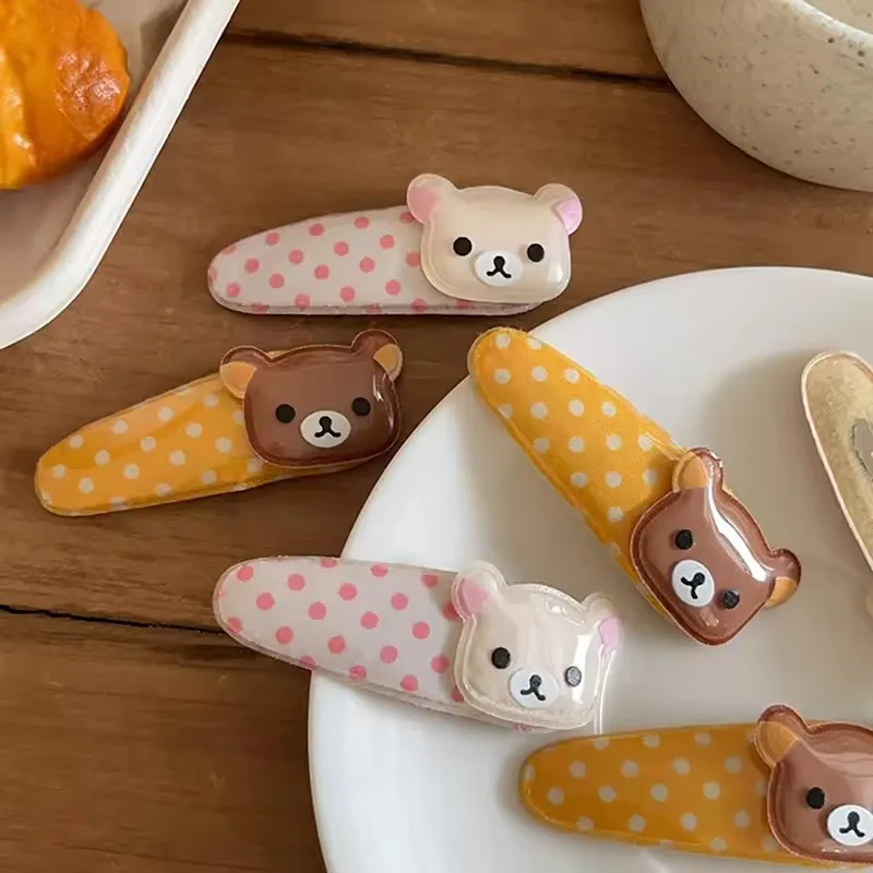 Kawaii Rilakkuma Bangs Side Clip Cartoon Cute Wave Point BB Hair Clip ...