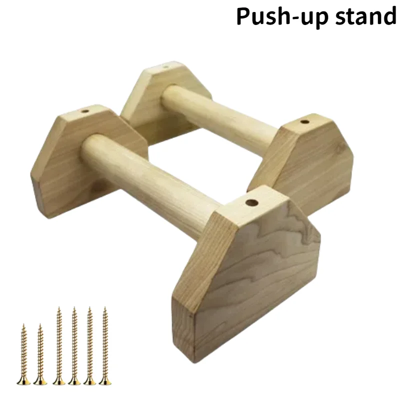 Pair-of-push-up-frames-Solid-wood-I-shaped-inverted-training-Push-up ...