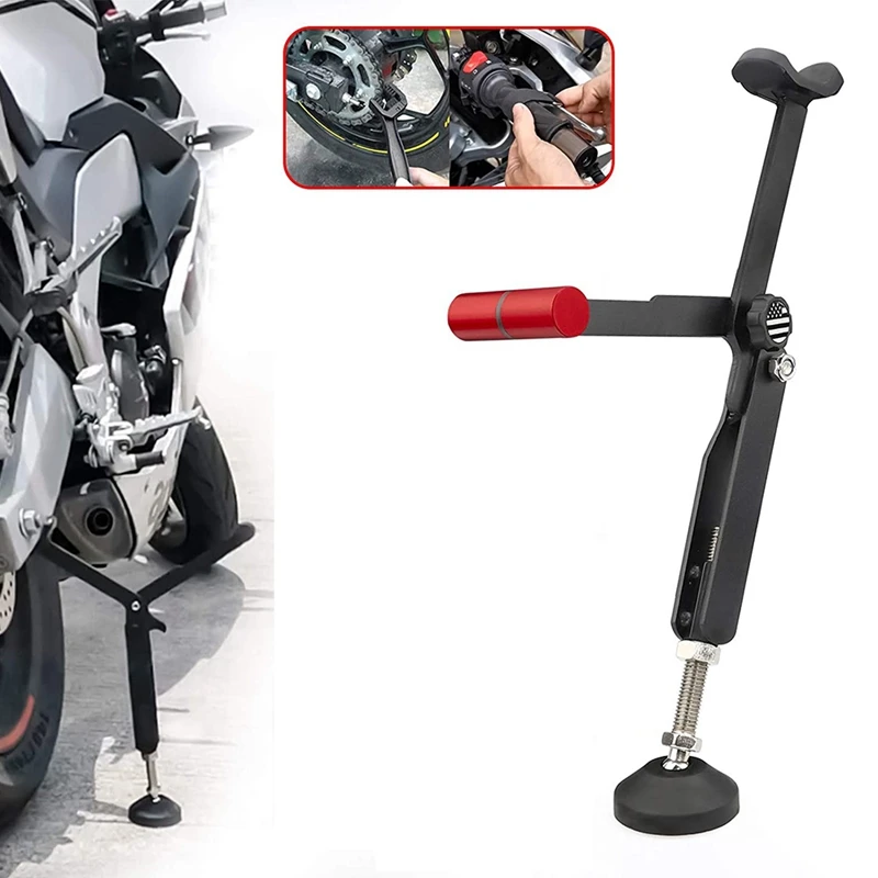Motorcycle Rear Wheel Lift Stand Portable Paddock Stand Chain Tool Kit ...