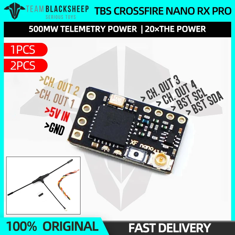 1-2-5PCS-TBS-CROSSFIRE-NANO-RX-PRO-Receiver-500mW-Telemetry-RX-Long ...