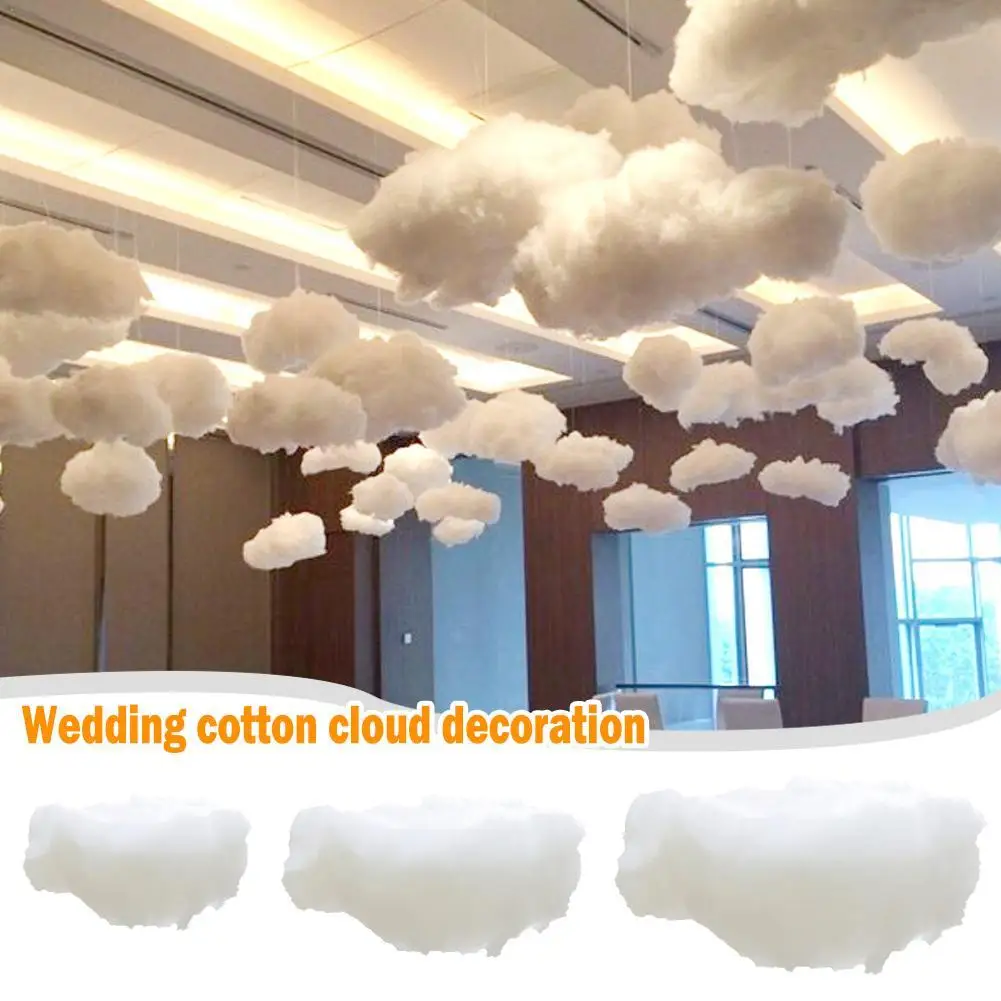 Artificial White Cotton Cloud Wedding Background Decor Props Backdrop T ...