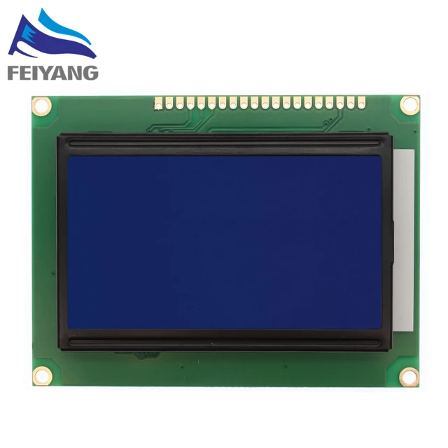 128*64 DOTS LCD module 5V blue screen 12864 LCD with backlight ST7920 ...