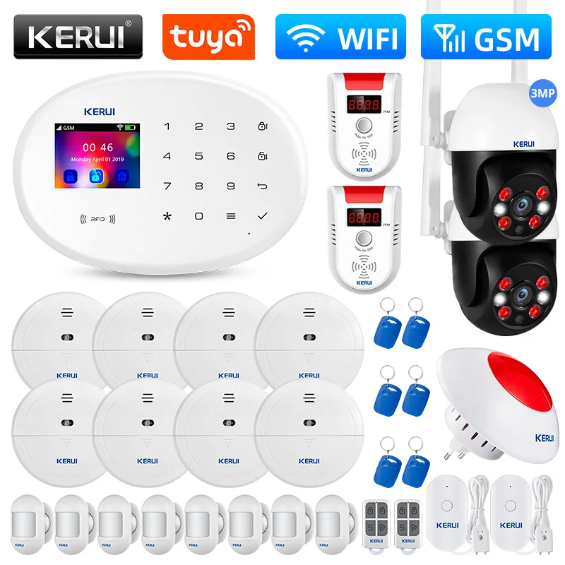KERUI-W202-Security-Protection-Alarm-System-WIFI-GSM-Home-Appliance-Tuya-Smart-APP-Support-Alexa ...