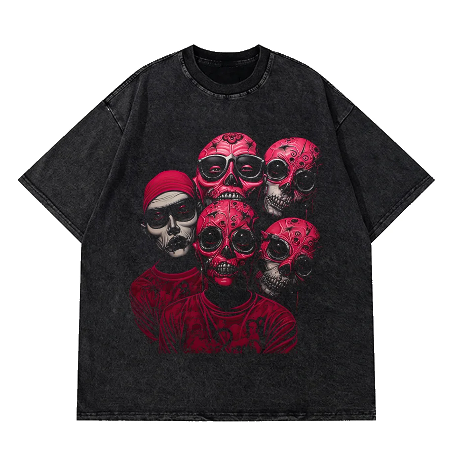 Hip Hop Streetwear Men T Shirt Print T Shirt Washed Short Sleeve ...