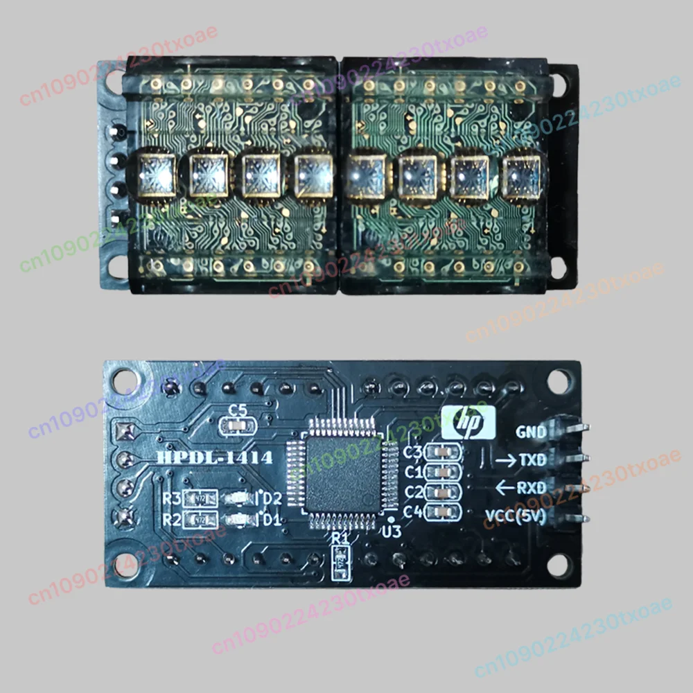 HPDL-1414 4-Character VFD Display 8-Digit Serial Port LED Nixie Tube ...