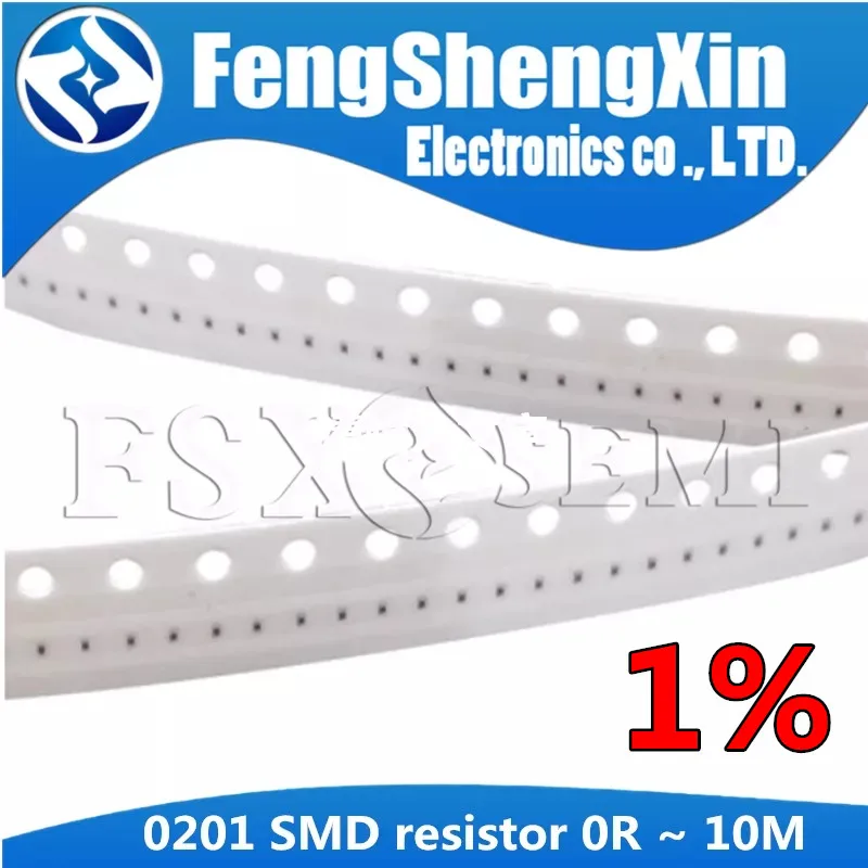 100pcs/lot 0201 Smd Resistor 1% 0r ~ 10m 1/20w 0 1 10 100 150 220 330 ...