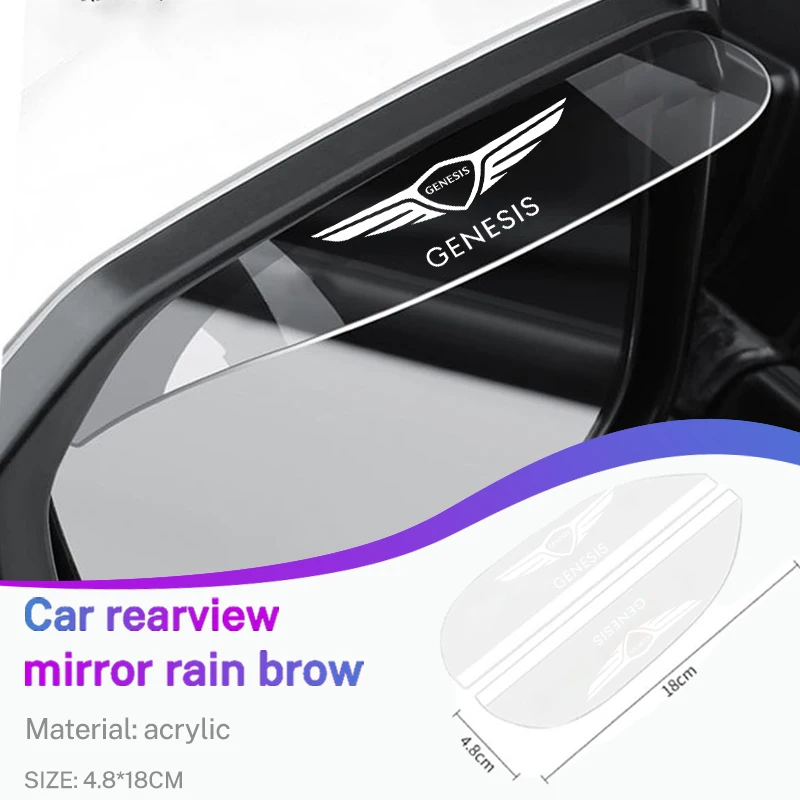 2PCS Car Rearview Mirror Rain Eyebrow Rain Shield Universal Rearview ...