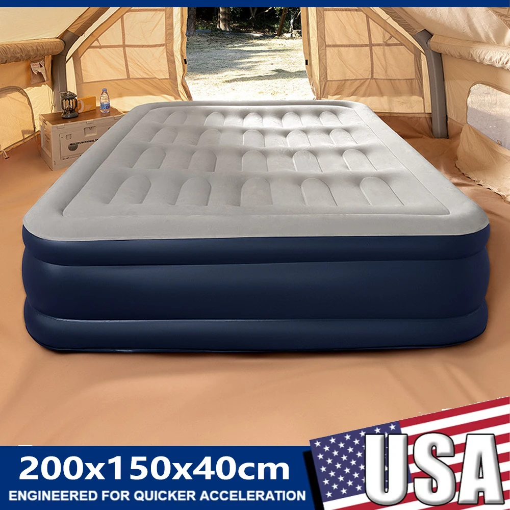 200x150x40cm Automatic Inflatable Mattress Camping Home Built-In Pump ...