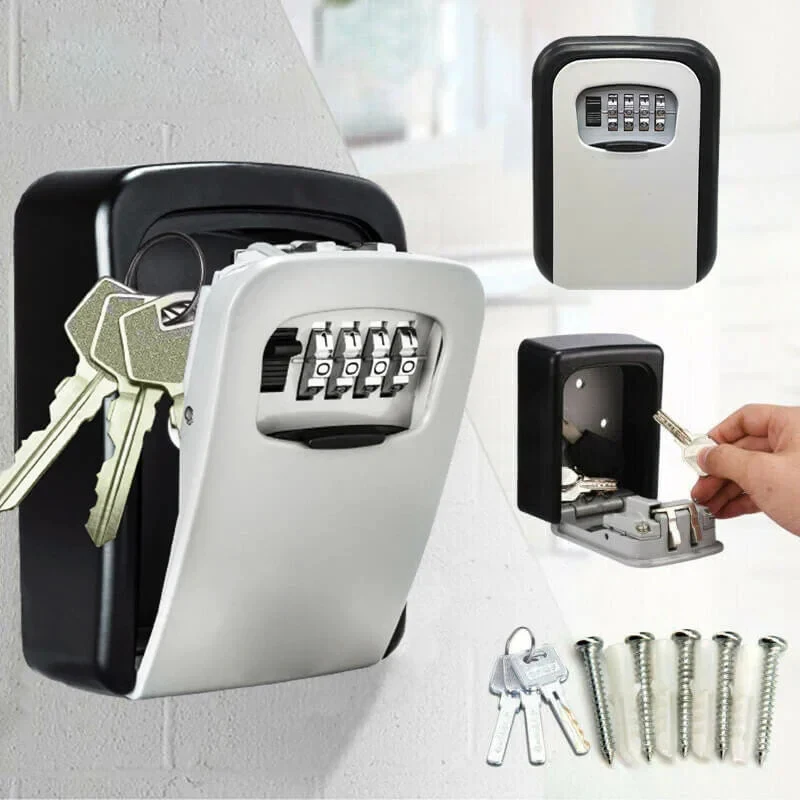 Wall-Mount-Key-Safe-Box-Weatherproof-Key-Storage-Secret-Box-Organizer-4 ...