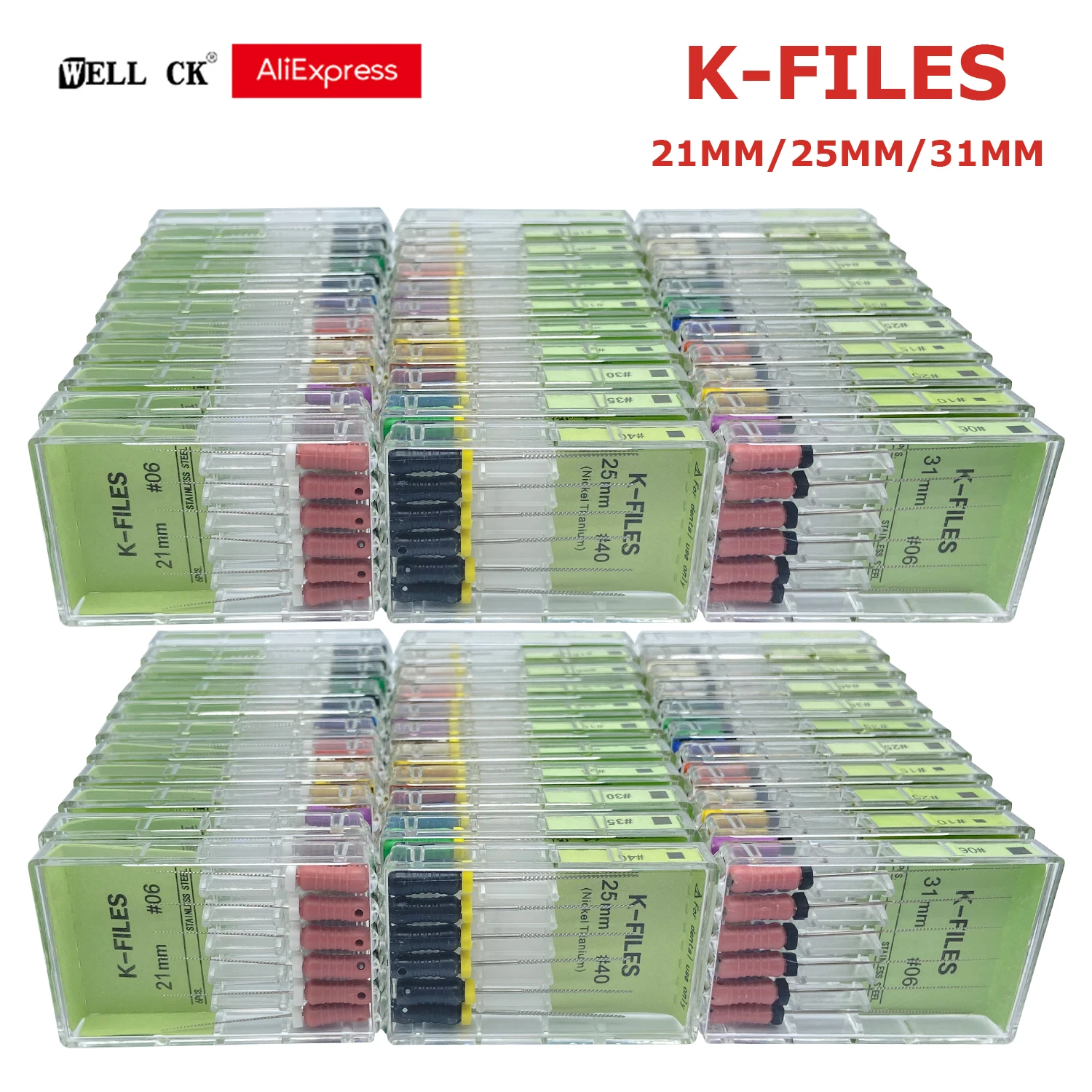 Dental Tools Root Cannal Endo K File 21mm 25mm 31mm Stainless Steel ...