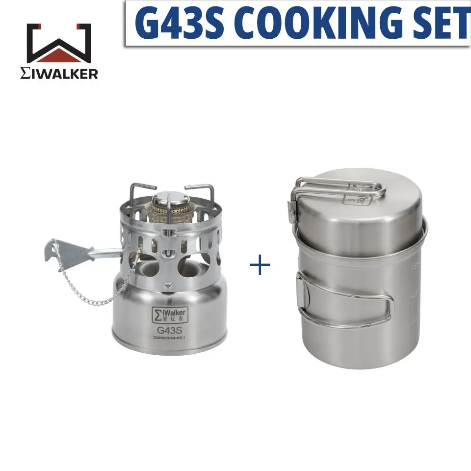 IWALKER-G43S-Cooking-Set-Camping-Stove-Outdoor-Gasoline-Stove-Burner ...