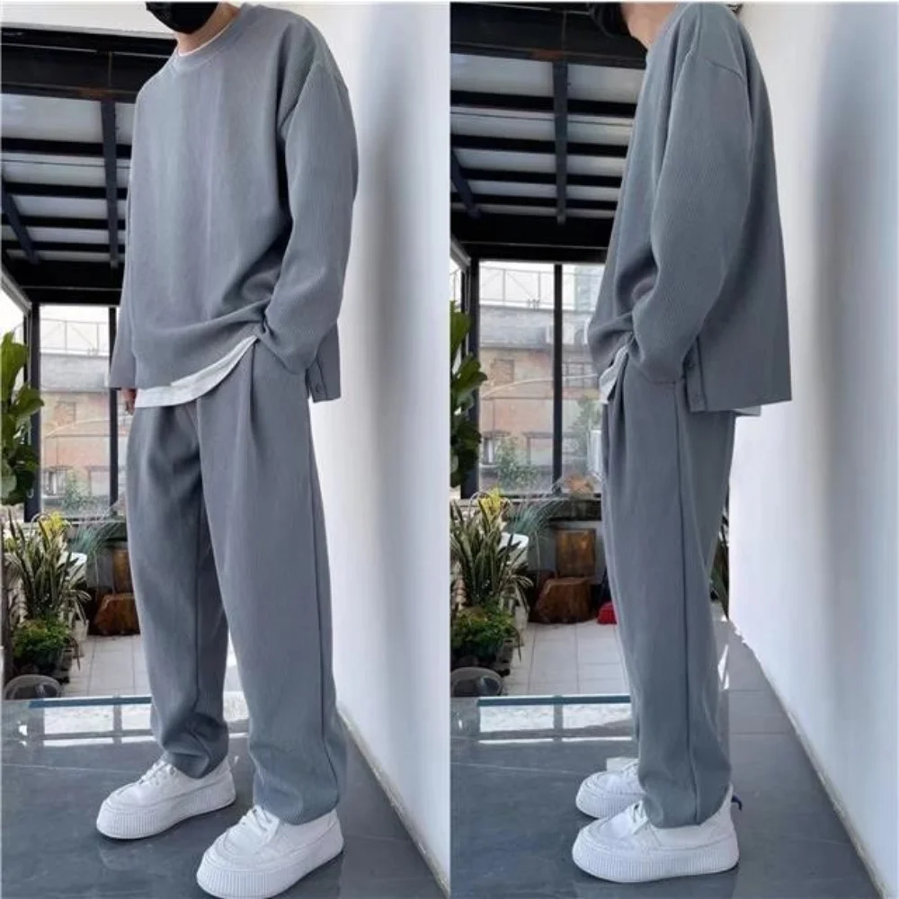2 Piece Set Men Loose Fit Tracksuit Men Fashion | Hip Hop Style Mens ...