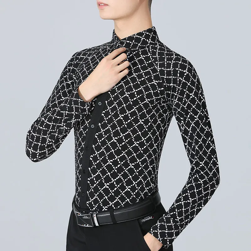 2023-New-Latin-Dance-Practice-Clothes-For-Men-Long-Sleeved-Shirts ...
