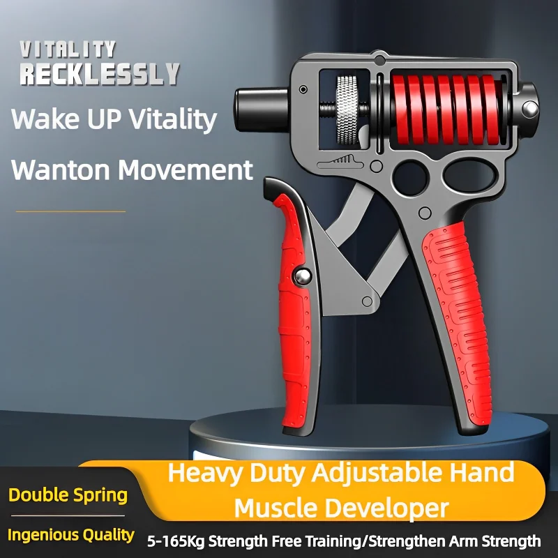 5-165Kg-Adjustable-Heavy-Hand-Grip-Exercise-Strengthener-Gripper-Finger ...