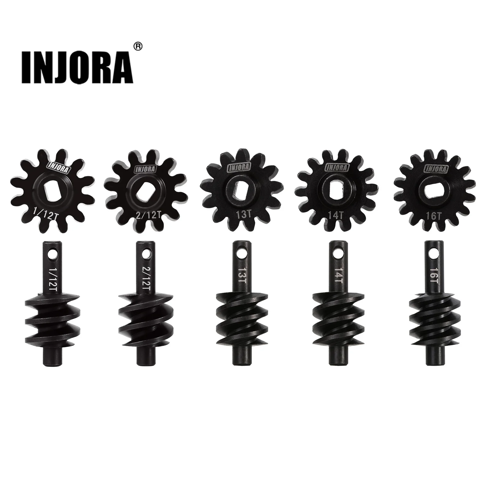 Injora Overdrive Worm Differential Axle Steel Gear 13t 14t 16t Upgrade ...