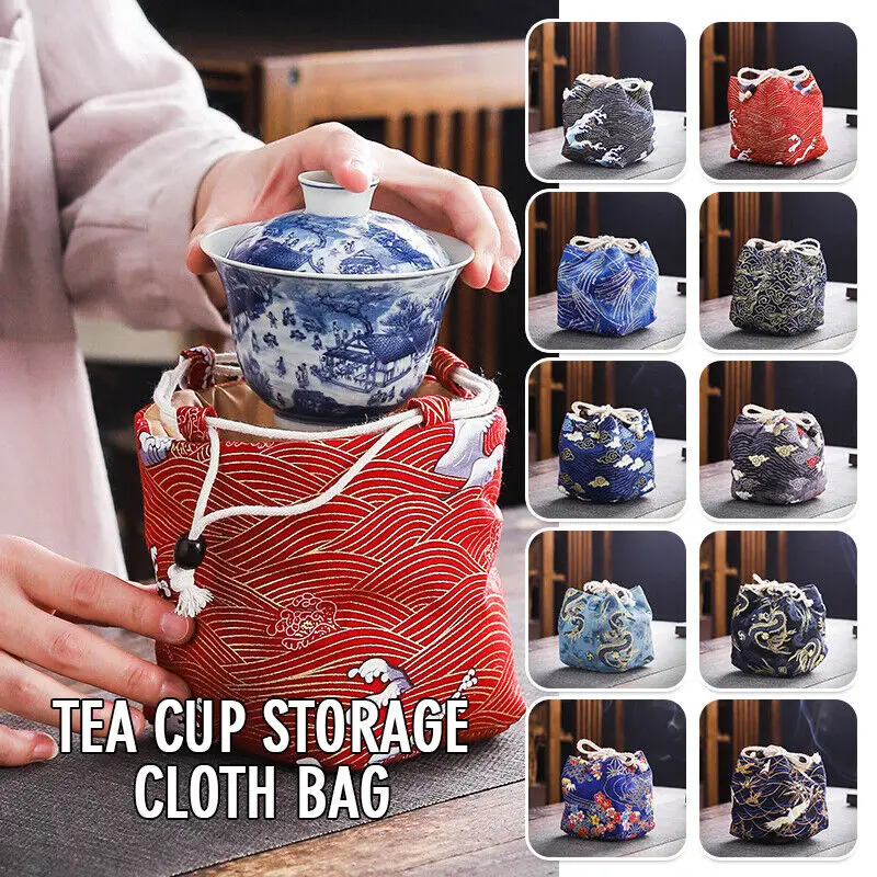Japanese-Tea-Cozies-Teaware-Storage-Bag-Drawstring-Portable-Travel ...
