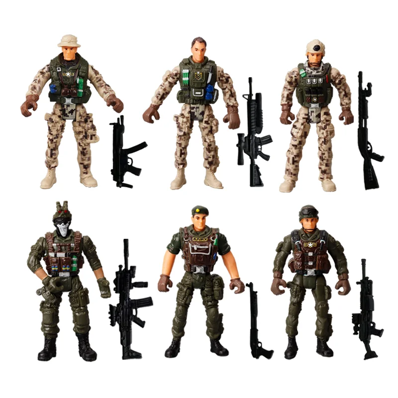 6Pcs-Action-Figure-Army-Soldiers-Toy-with-Weapon-Military-Figures ...