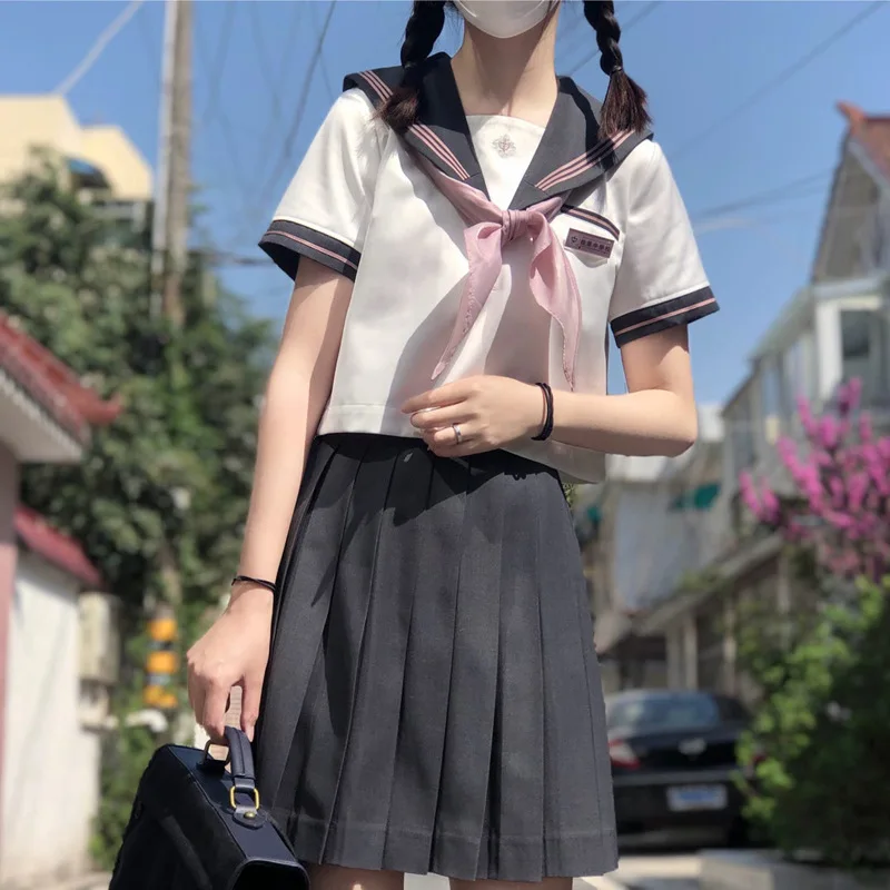 Japanese-School-Uniform-JK-Uniform-Girl-S-XL-Grey-JK-Japanese-College ...
