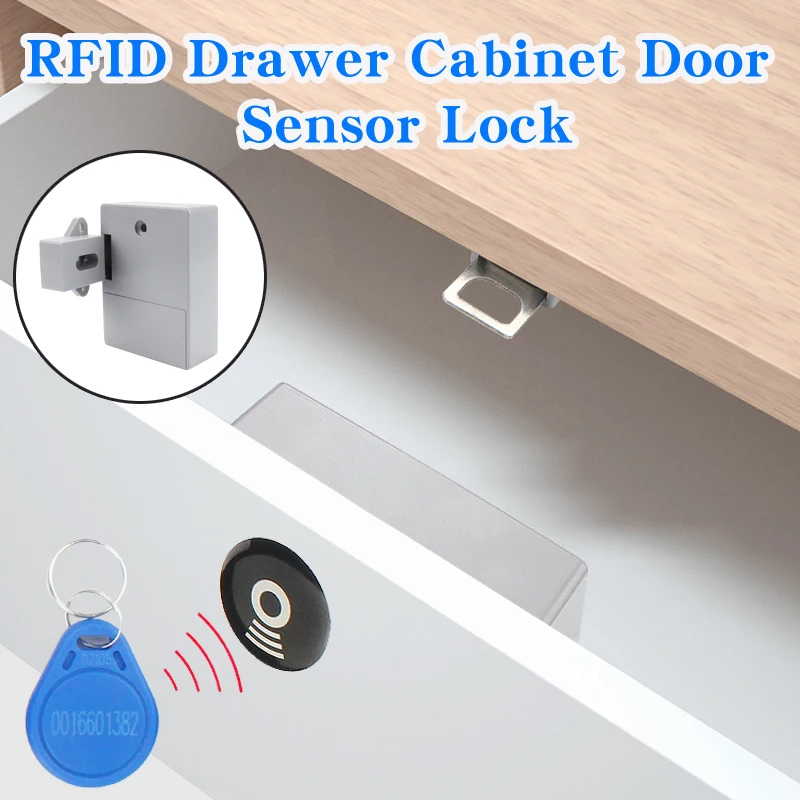 EMID Card Smart Sensor Electronic Lock Hidden Drawer Lock Cabinet Door ...