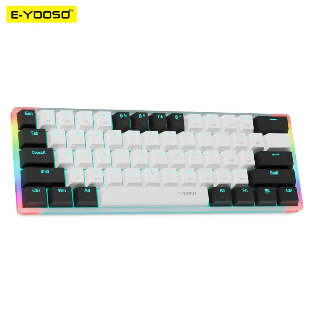 E-YOOSO-Z11T-USB-Wired-Mechanical-Gaming-Keyboard-Blue-Red-Switch-61 ...