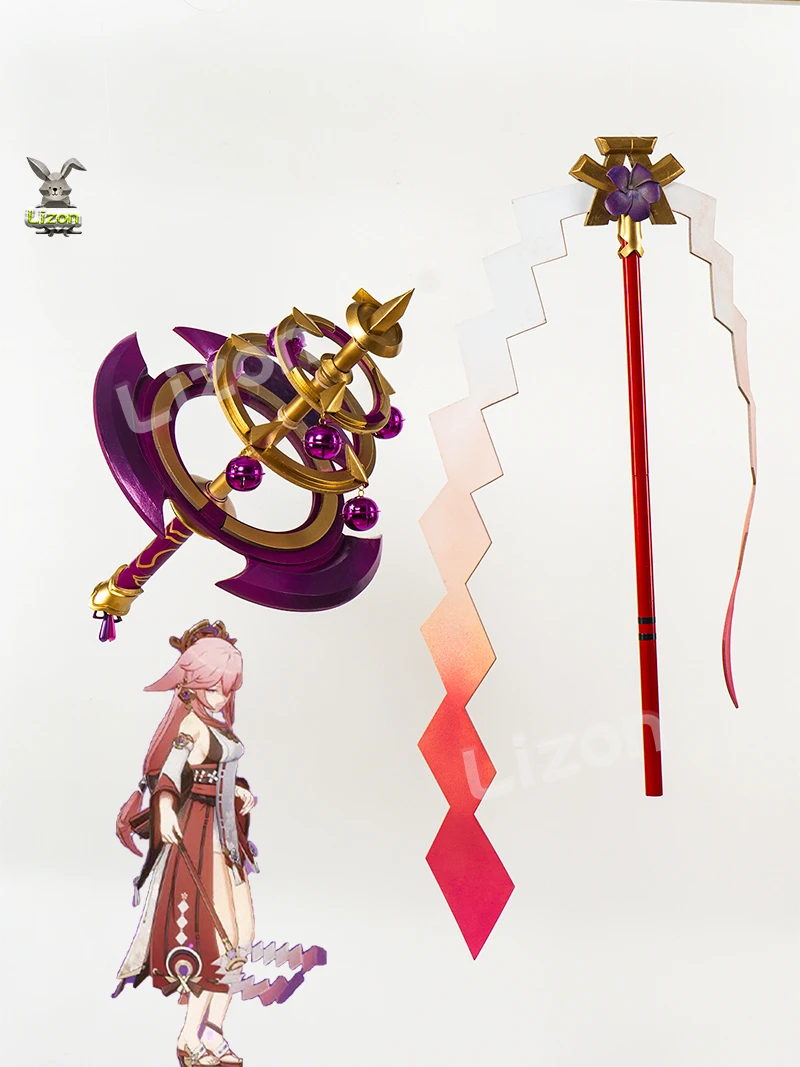 Genshin Auswirkungen Yae Miko Cosplay Waffe Prop Kagura der Wahrheit ...