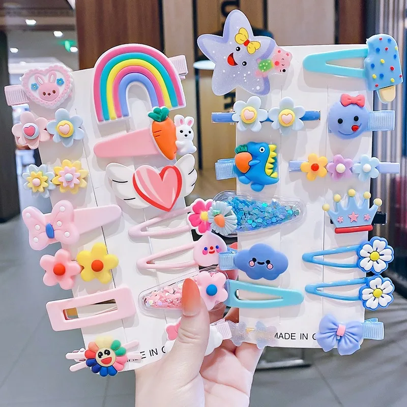 14-Pieces-set-of-Cute-Childrens-Hair-Clips-Little-Girls-Side-Hair-Clip ...