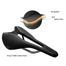 RYET Full Carbon Bike Saddle SuperLight Racing Bike Saddle 110g 7x9mm ...