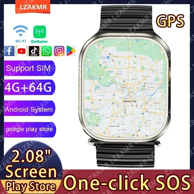 Android-OS-Smartwatch-masculino-Mapas-GPS-Cart-o-SIM-Google-Play ...